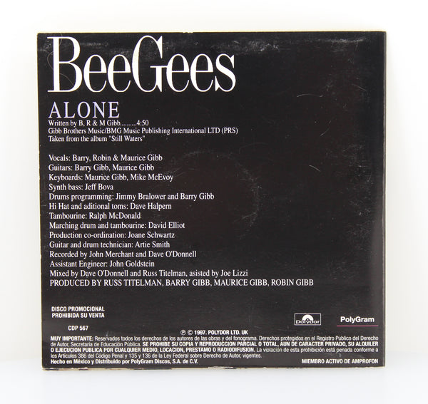 Bee Gees – Alone, CD, Single, Promo, Mexico 1997 - preciousvinyl